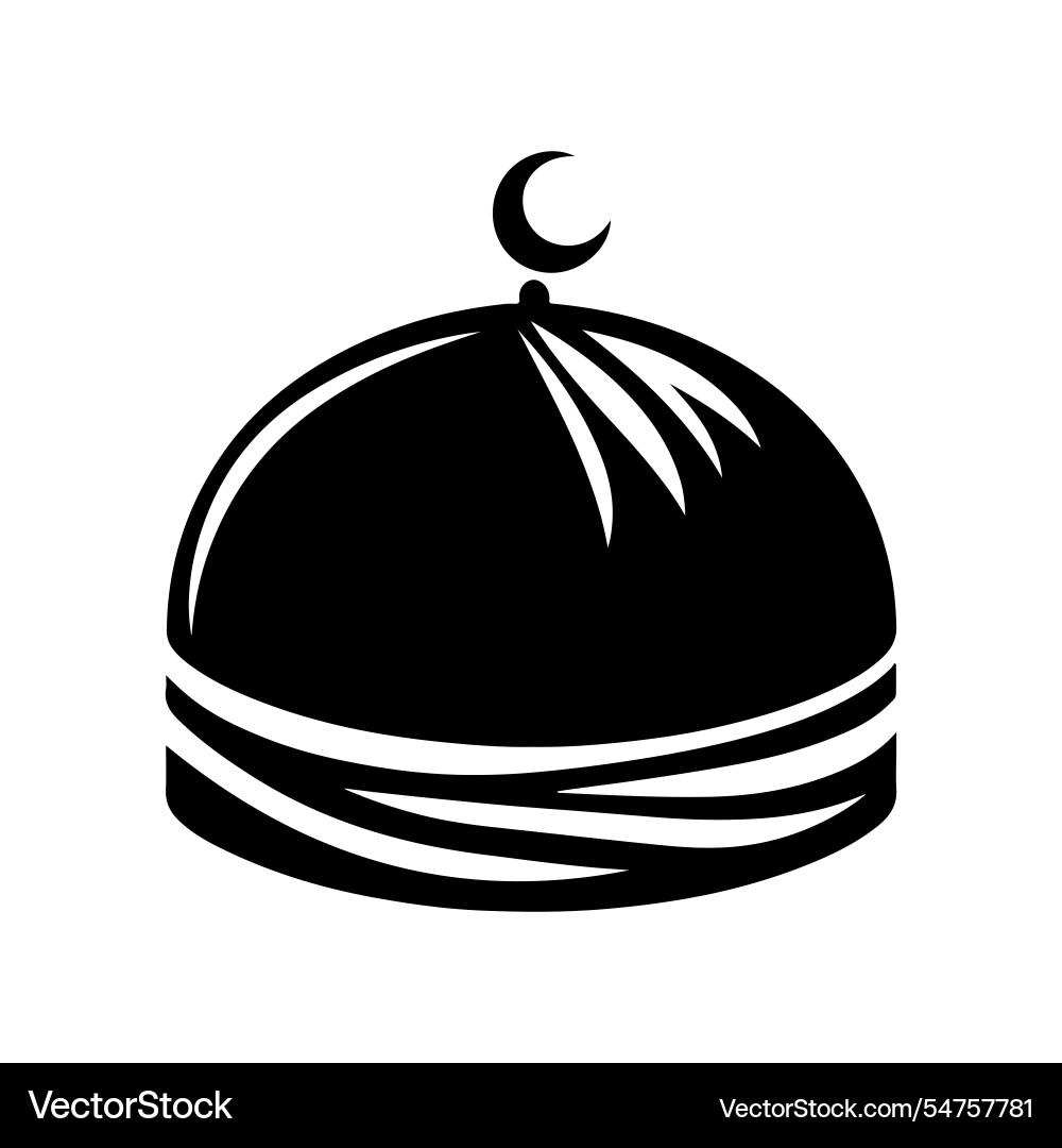 Muslim hat silhouette - perfect for design Vector Image