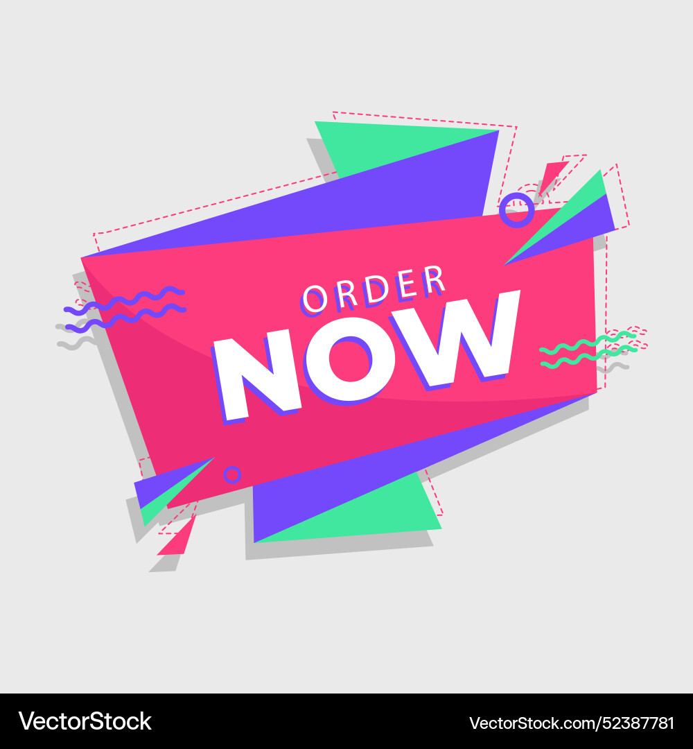 Order now banner Royalty Free Vector Image - VectorStock