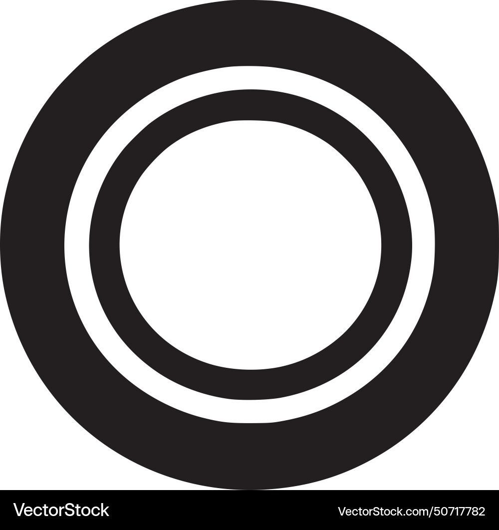 Circle - minimalist and flat logo Royalty Free Vector Image