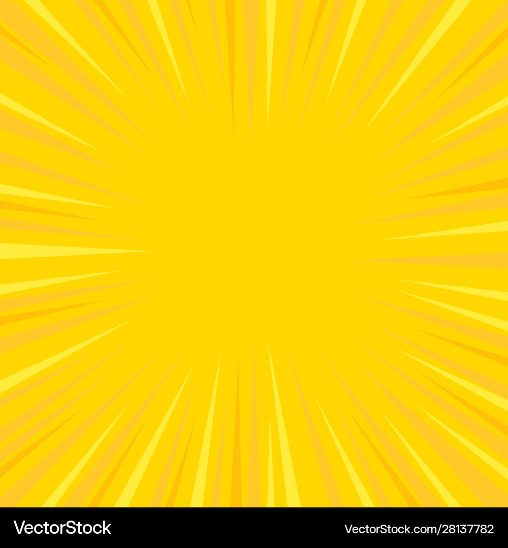 Comic Rays Background - Yellow Royalty Free Vector Image
