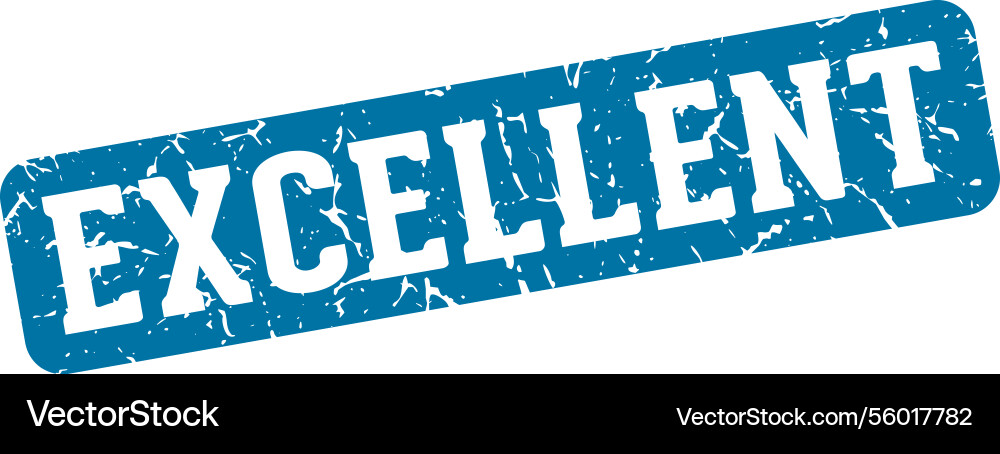 Excellent rectangular sign excellent stamp Vector Image