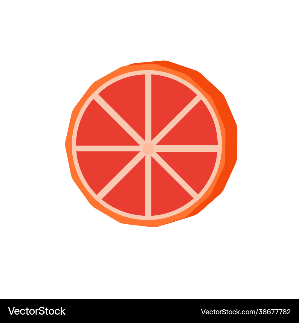 Grapefruit flat icon Royalty Free Vector Image