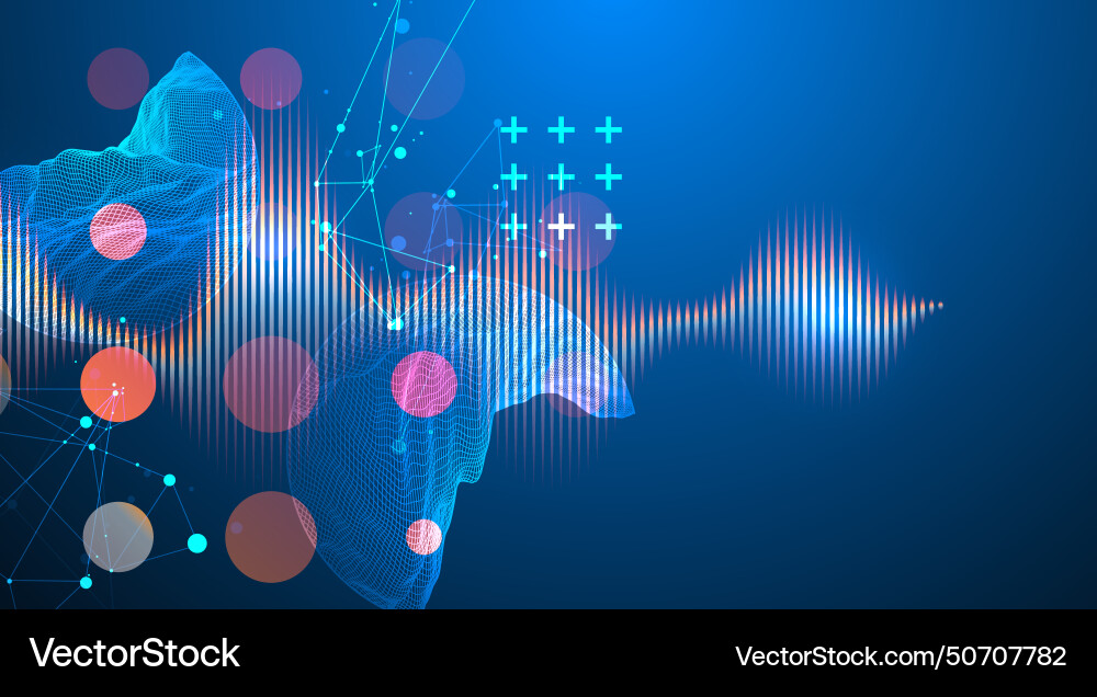 Modern science technology abstract background Vector Image