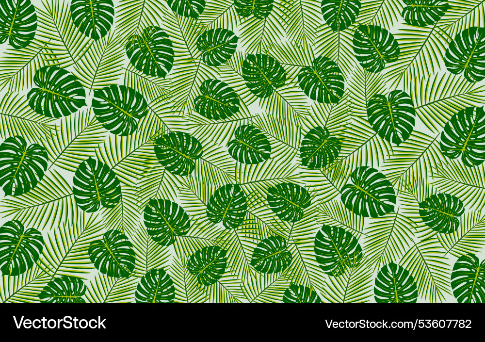 Seamless tropical palm leaf pattern Royalty Free Vector
