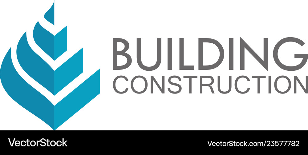 Shape building construction logo Royalty Free Vector Image