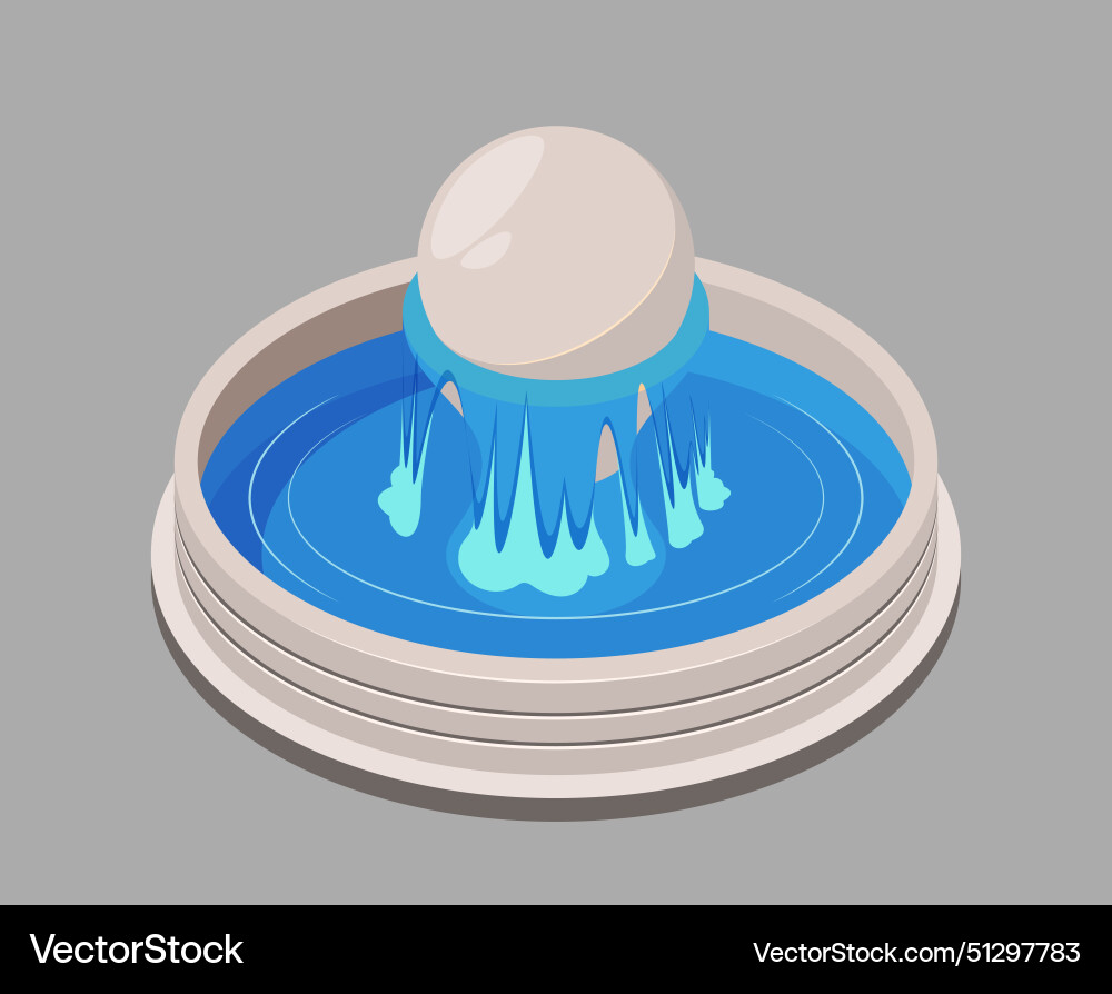 A stylized fountain Royalty Free Vector Image - VectorStock
