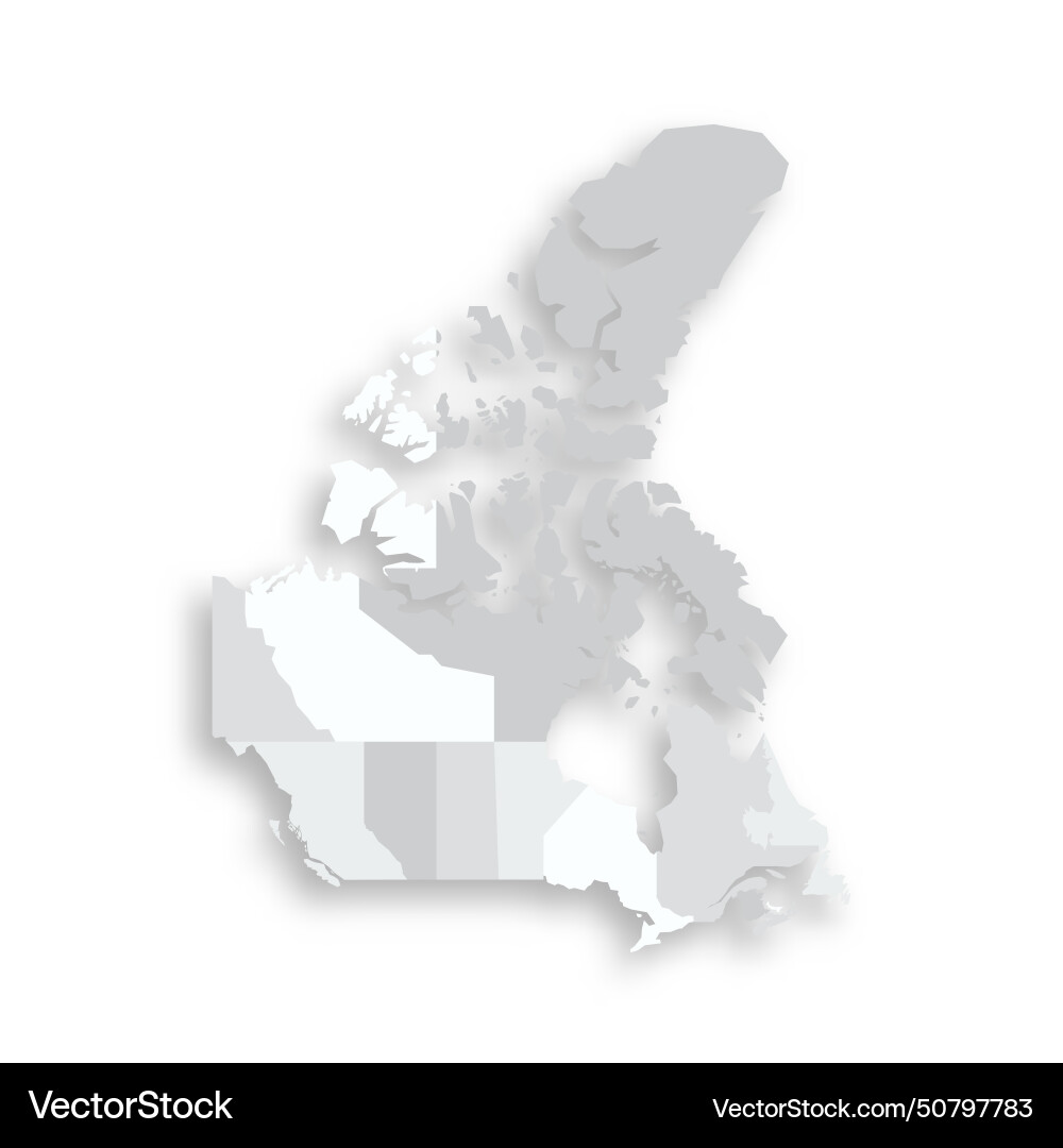 Canada political map of administrative divisions Vector Image