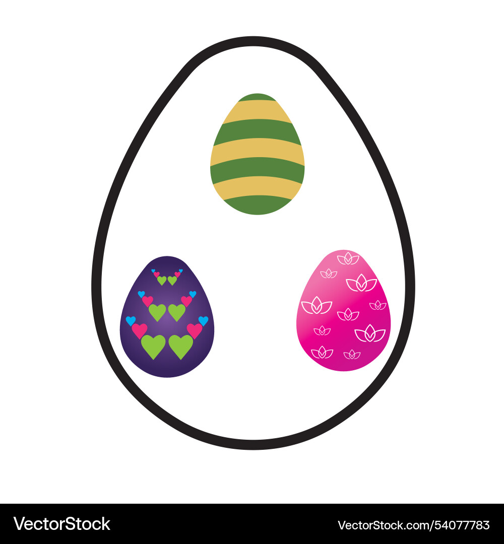 Easter icon template background Royalty Free Vector Image