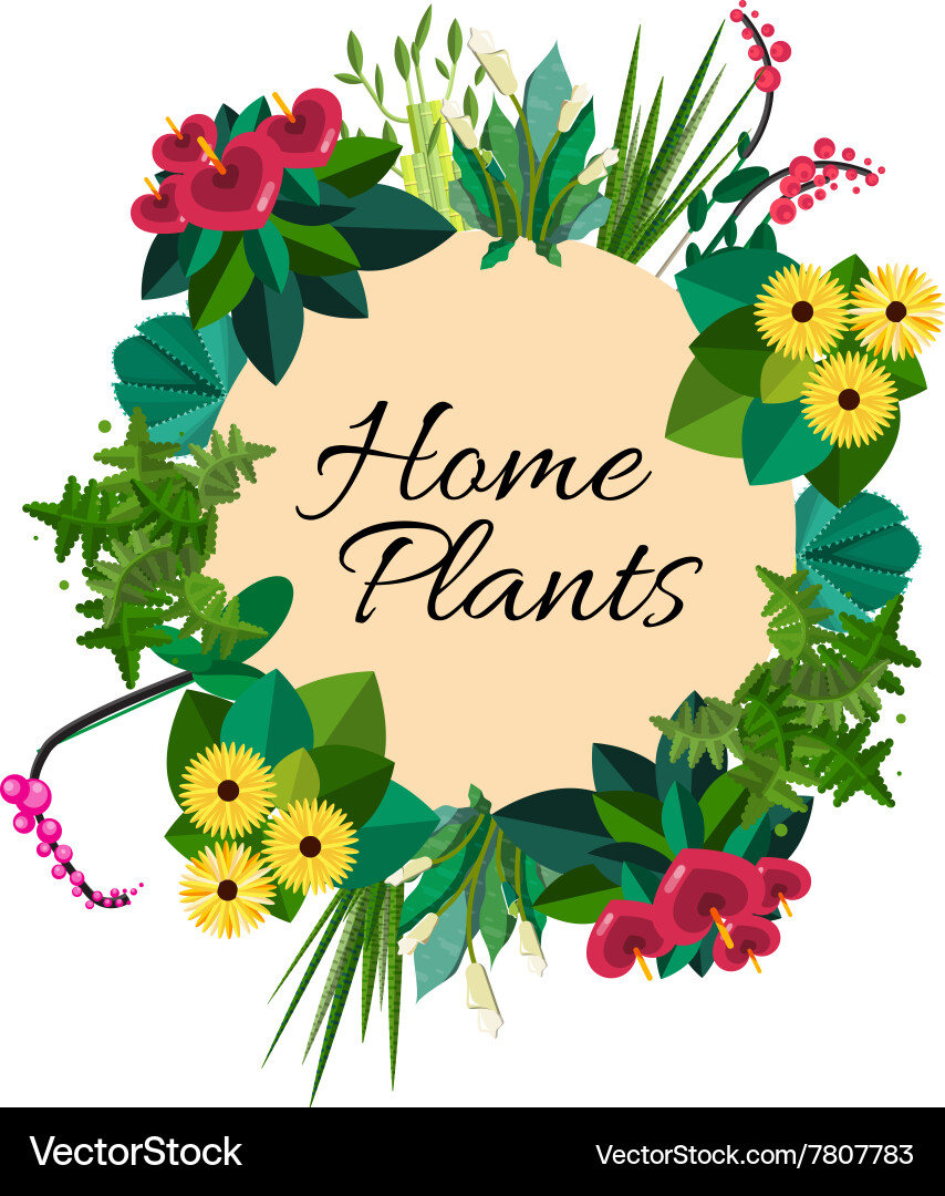 Flat colorful circular floral wreaths Royalty Free Vector