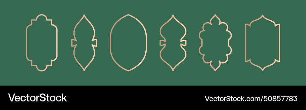 Islamic shape frame window Royalty Free Vector Image