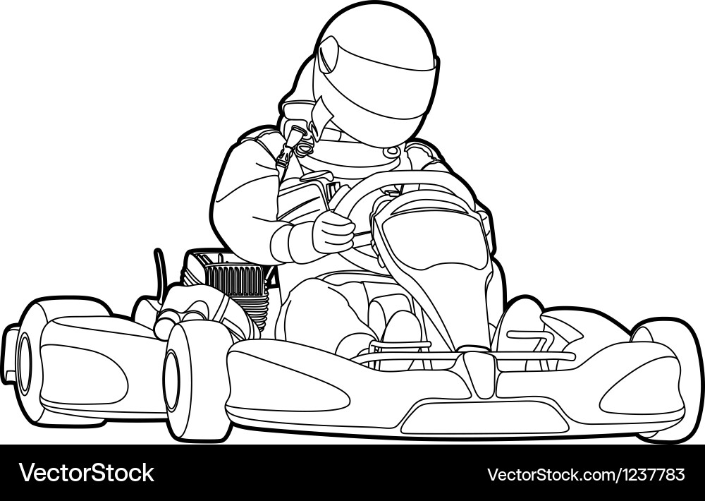 Karting Race Scene Royalty Free Vector Image - VectorStock