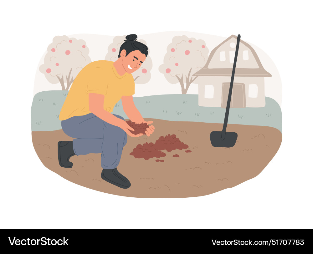 Soil management isolated cartoon Royalty Free Vector Image