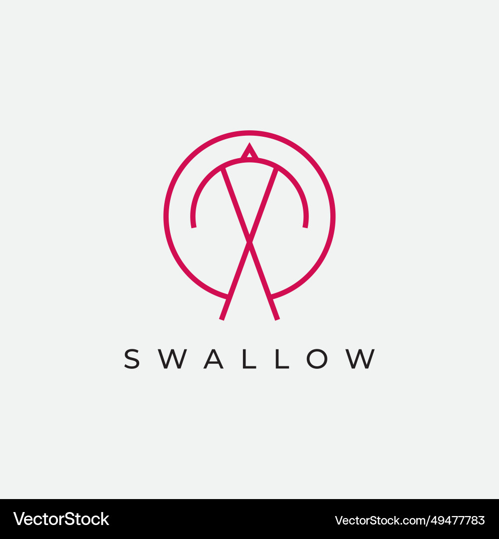 Swallow logo design Royalty Free Vector Image - VectorStock