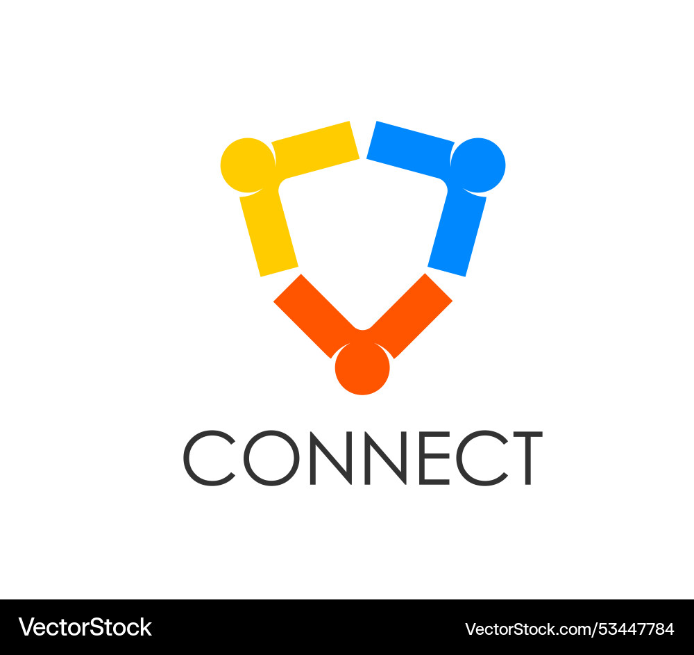 Community or teamwork connect people together icon