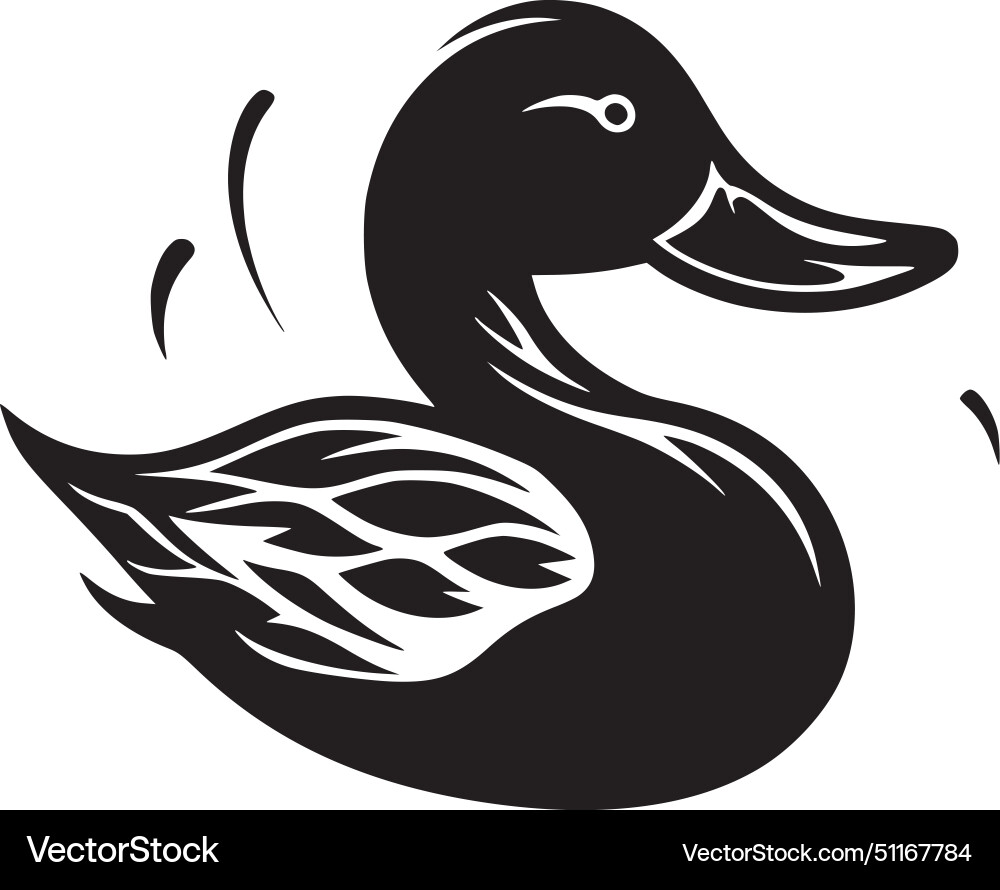 Duck - minimalist and simple silhouette Royalty Free Vector