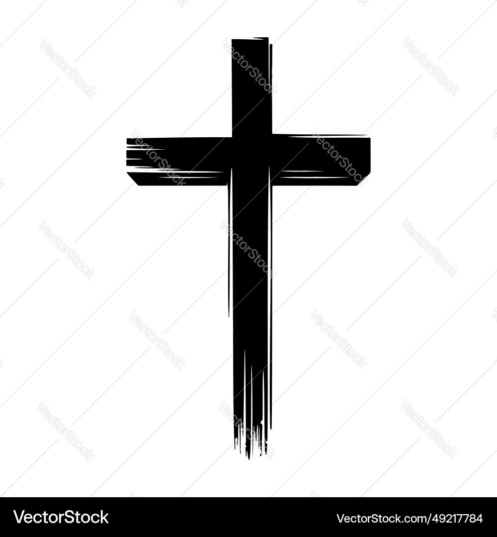 Graphic christian cross symbol icon Royalty Free Vector