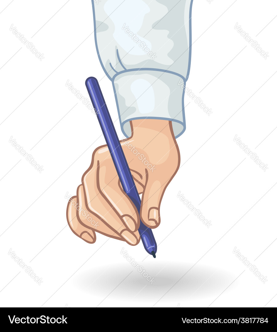 Hand pen Royalty Free Vector Image - VectorStock