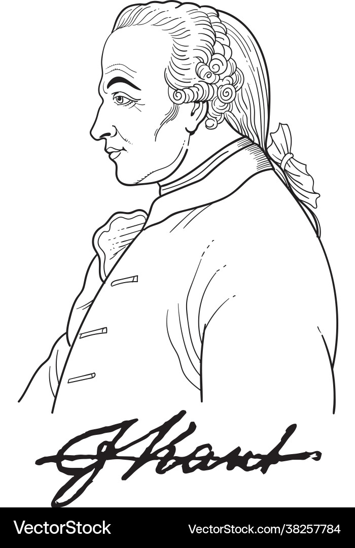 Immanuel kant Royalty Free Vector Image - VectorStock