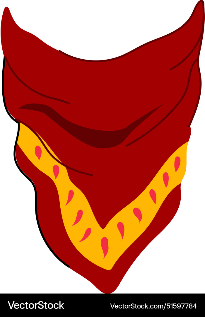 Neck handkerchief wild west cartoon Royalty Free Vector