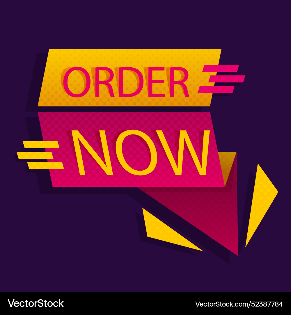 Order now banner Royalty Free Vector Image - VectorStock