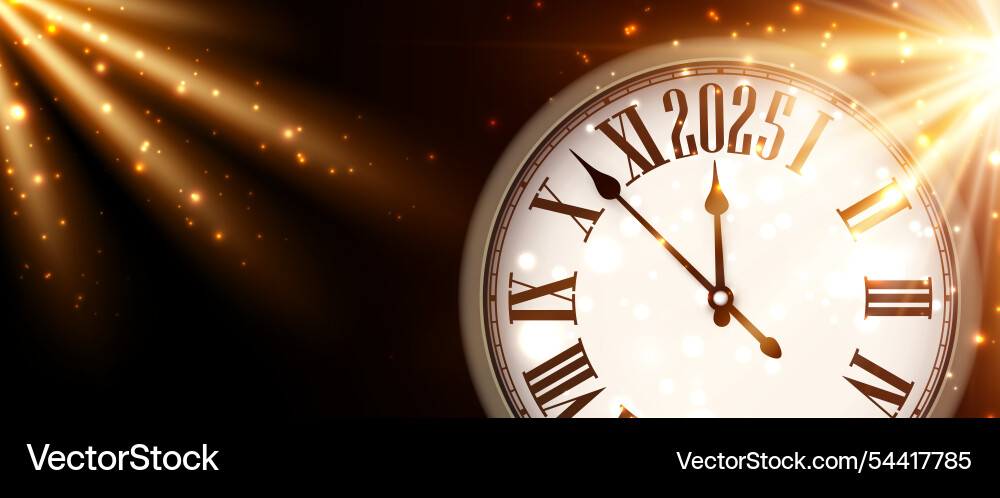 Elegant New Year Countdown Clock Royalty Free Vector Image