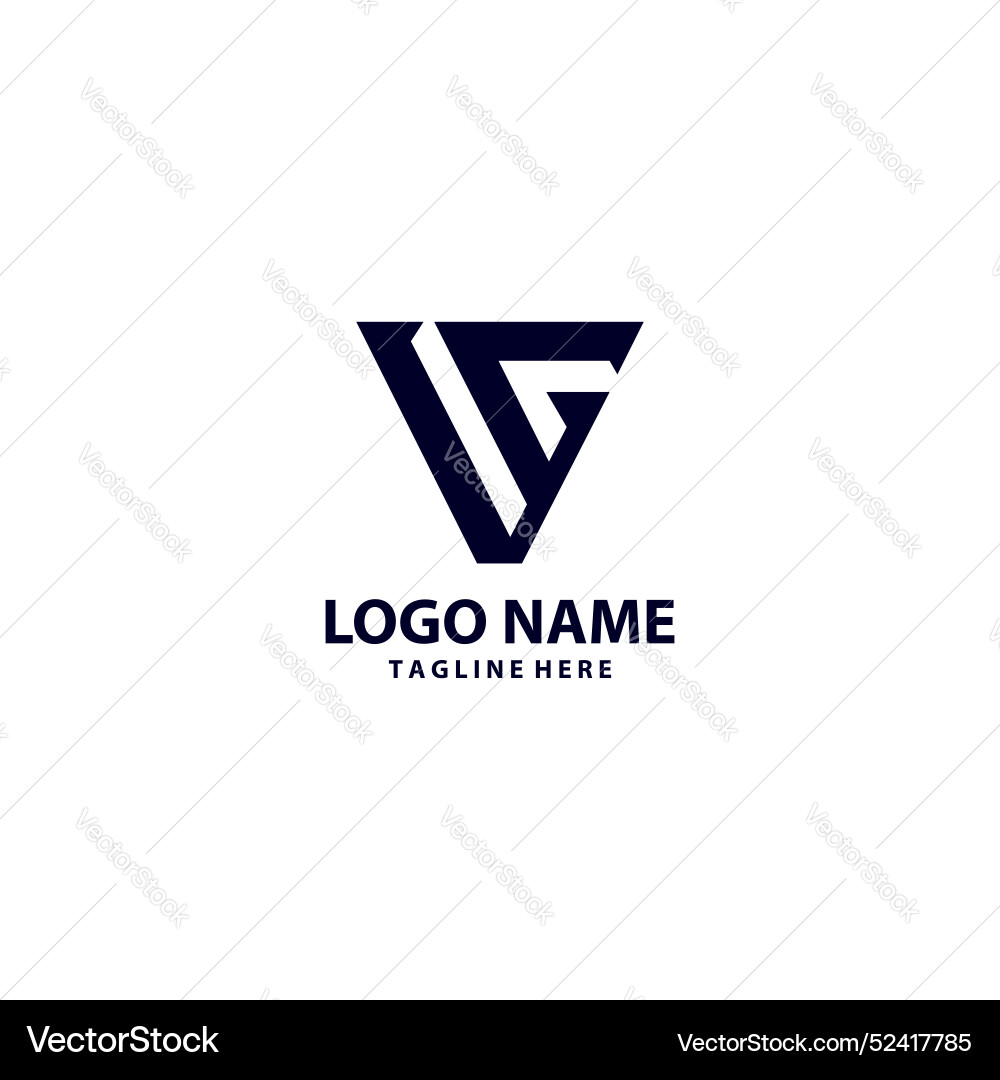 Initial vg modern logo design Royalty Free Vector Image