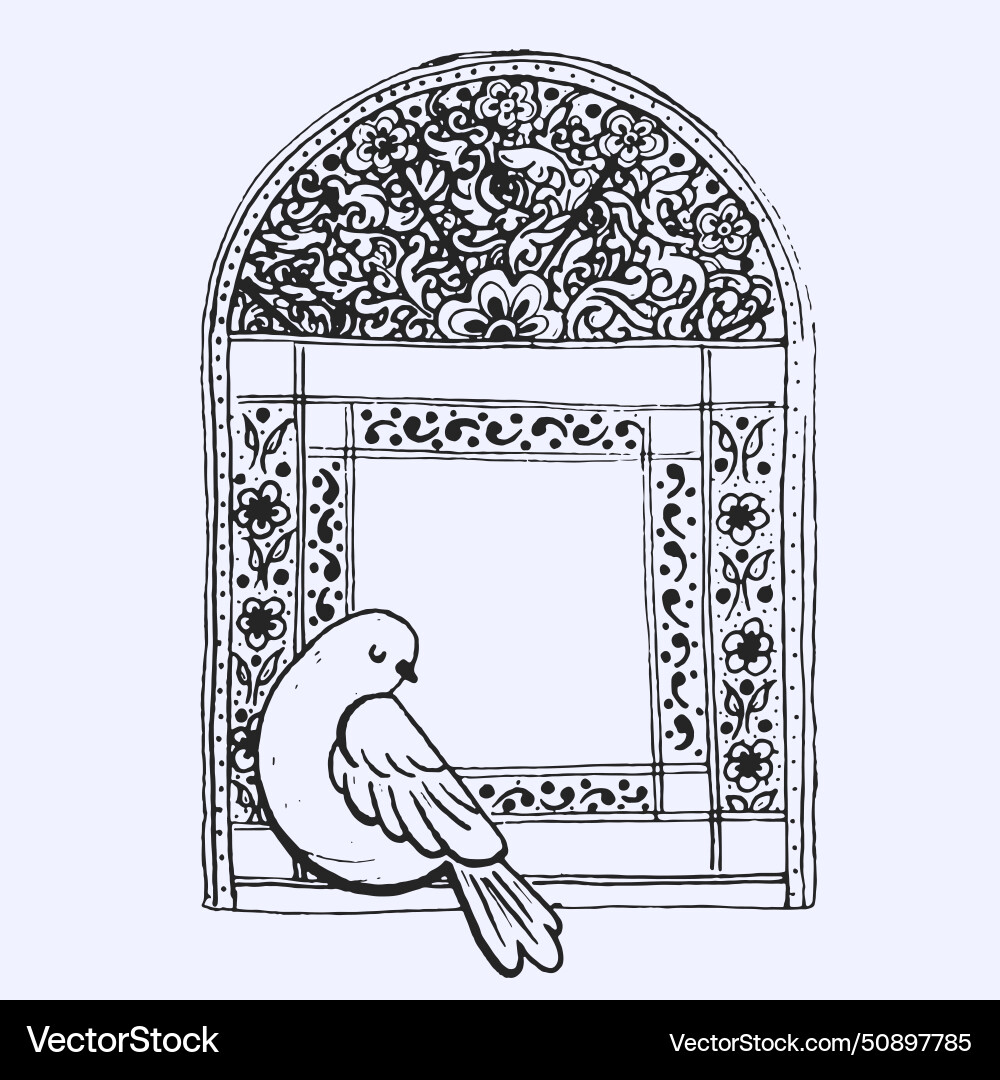 Islamic frame traditional persian style Royalty Free Vector