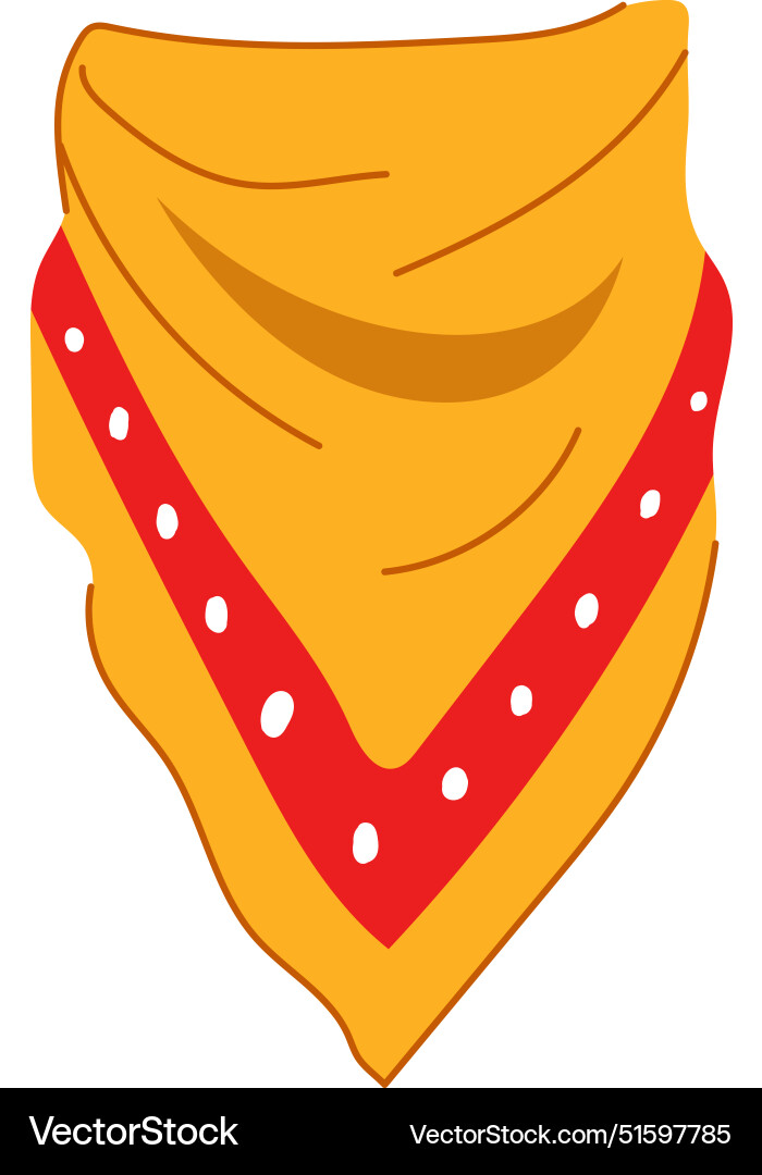 Kerchief handkerchief wild west cartoon Royalty Free Vector