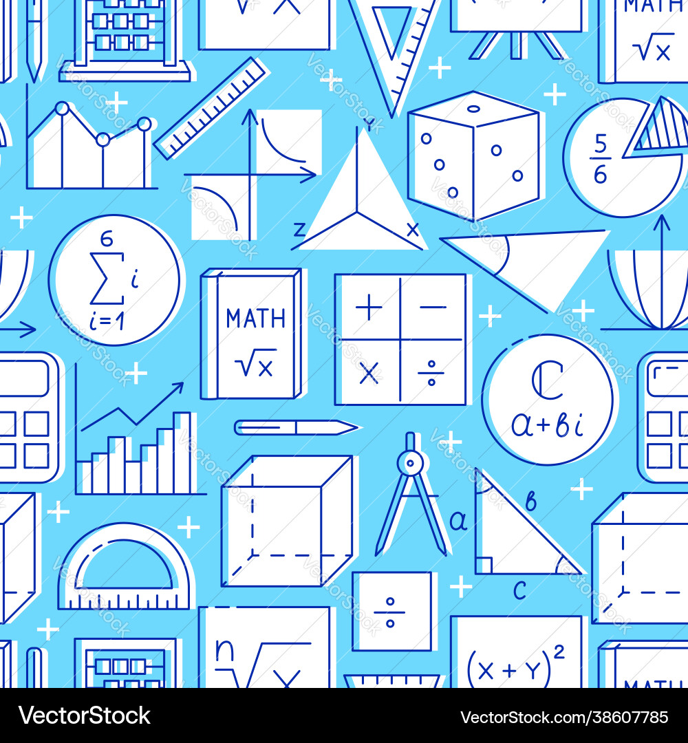 Mathematical Symbols Pattern Royalty Free Vector Image