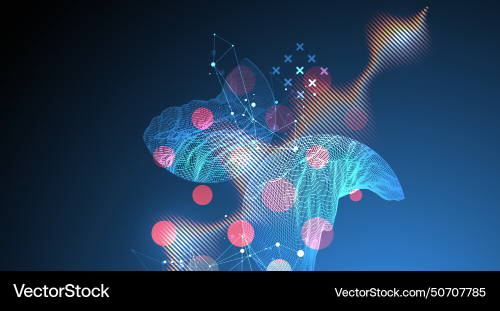 Modern science technology abstract background Vector Image