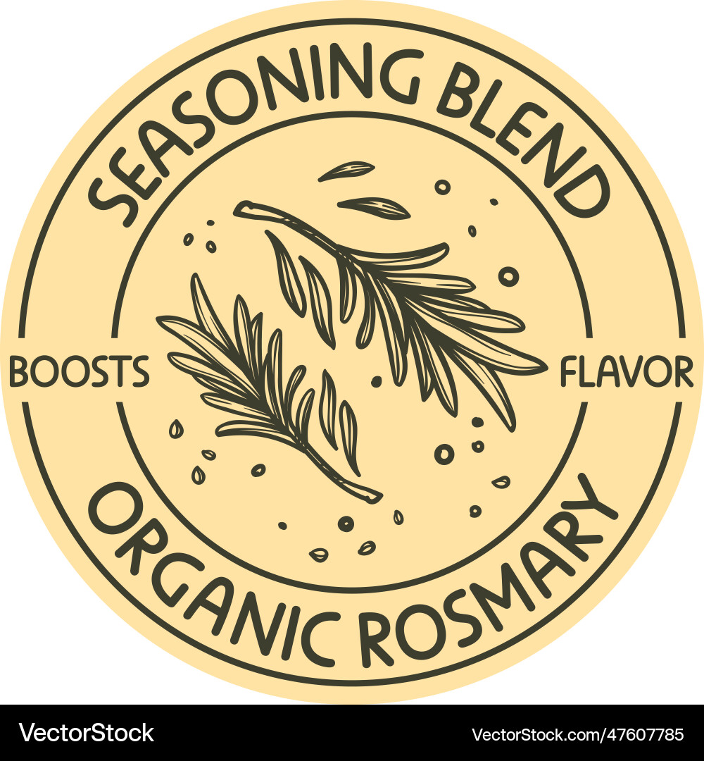 Seasoning blend organic rosemary boosts flavor Vector Image