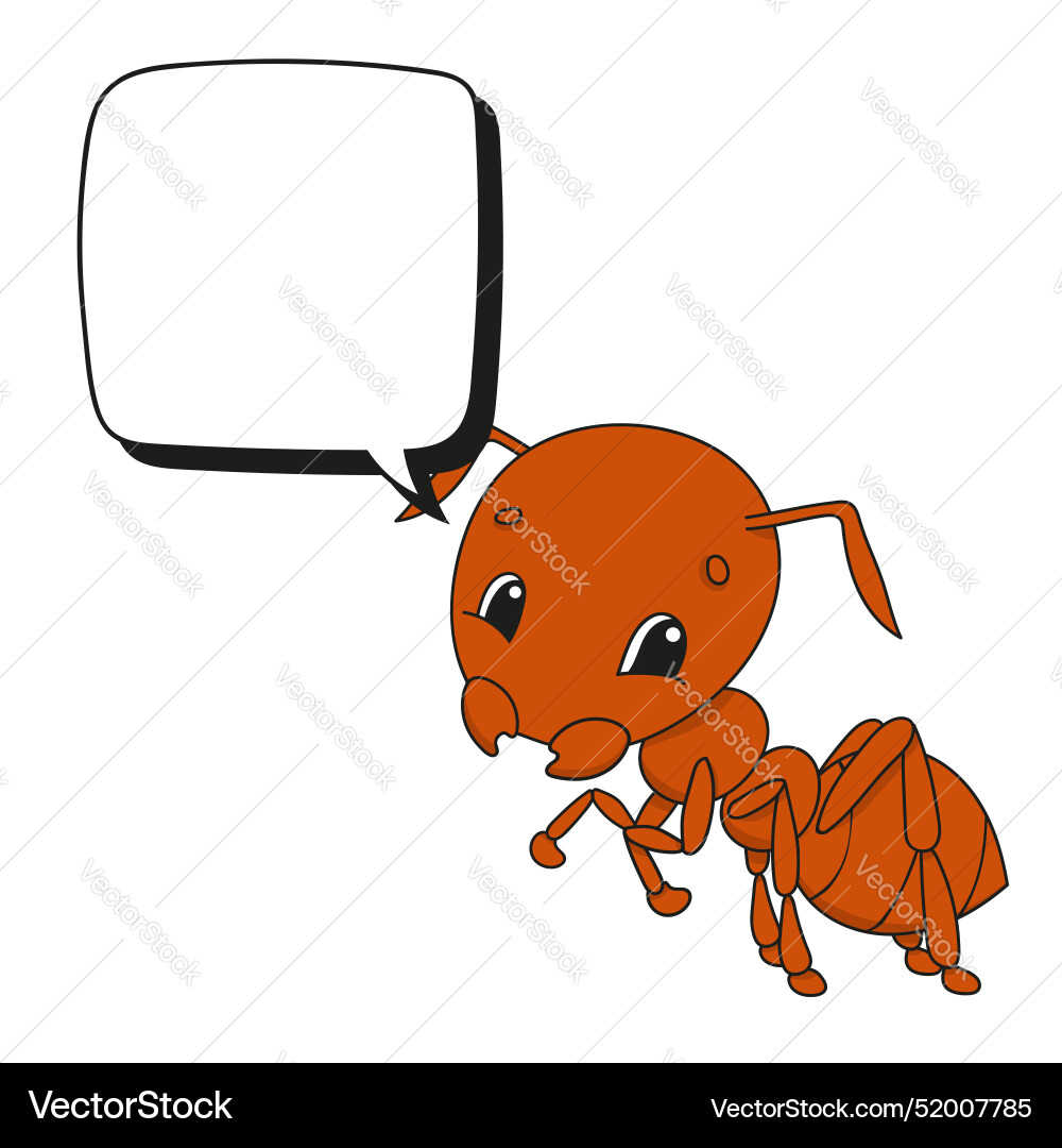 Speech bubble with a cute cartoon character hand Vector Image