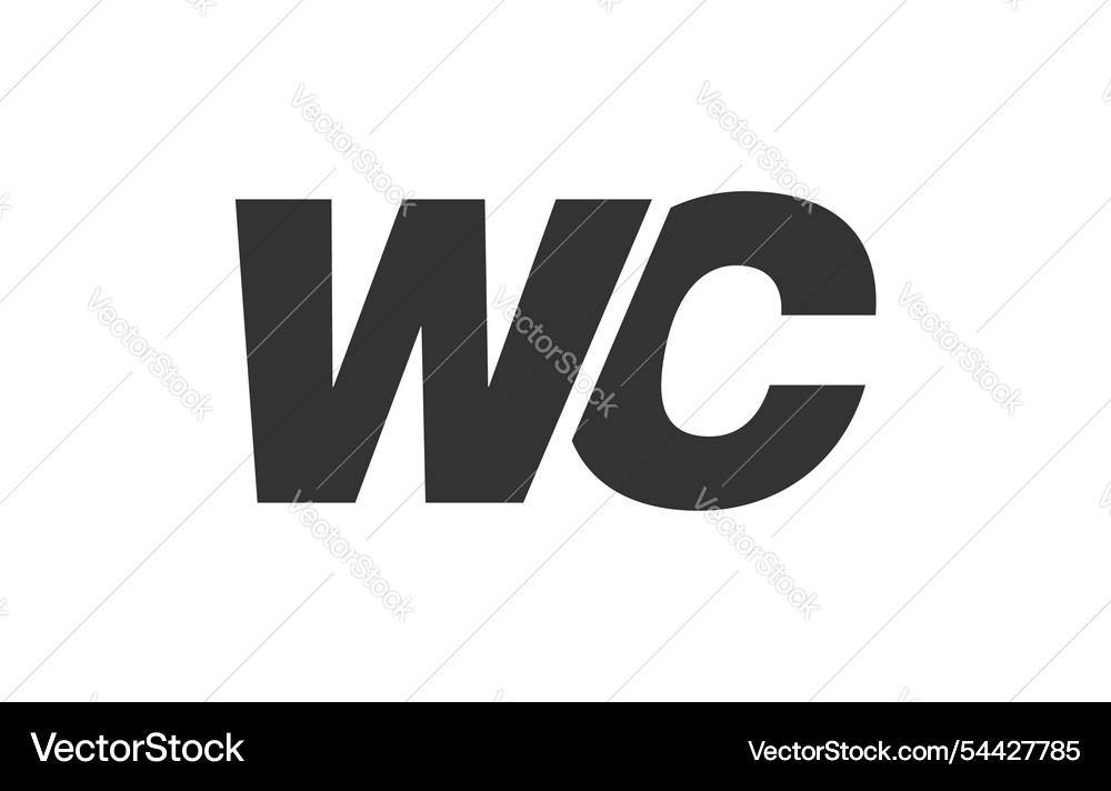Wc techno editable font logo for corporate Vector Image