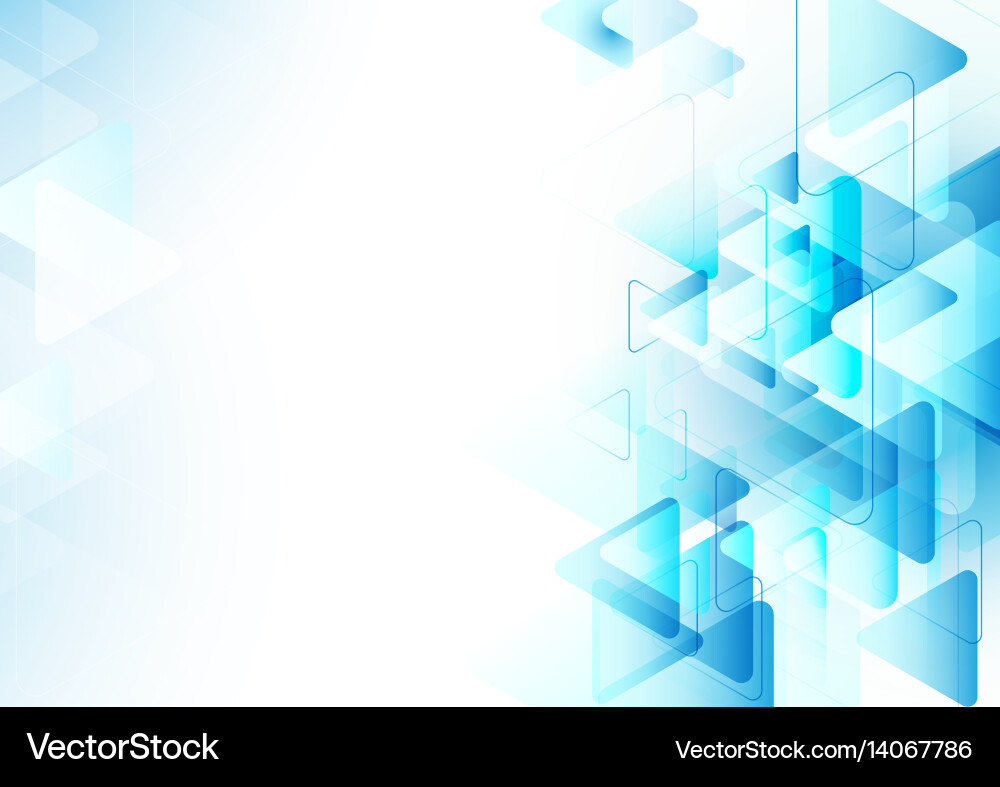 Abstract blue triangles repeating background Vector Image