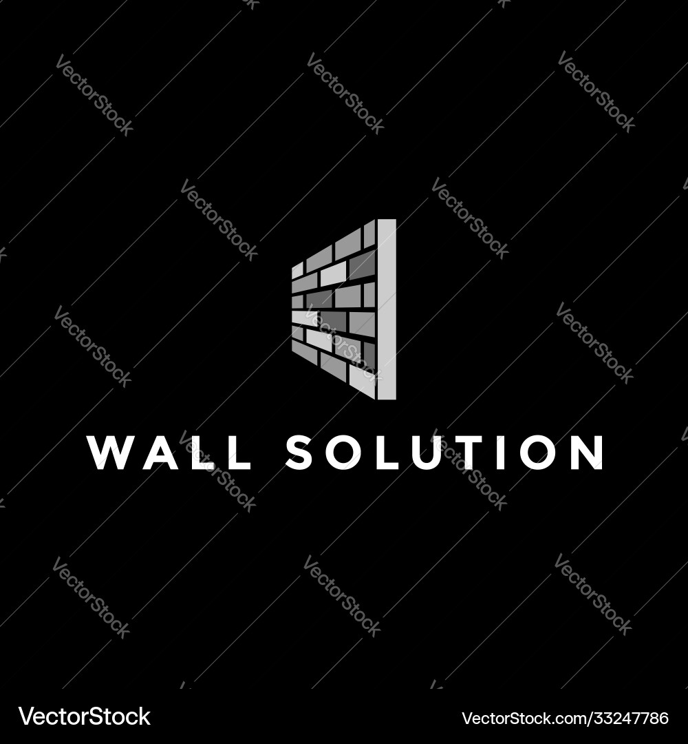 Brick wall construction building architecture logo