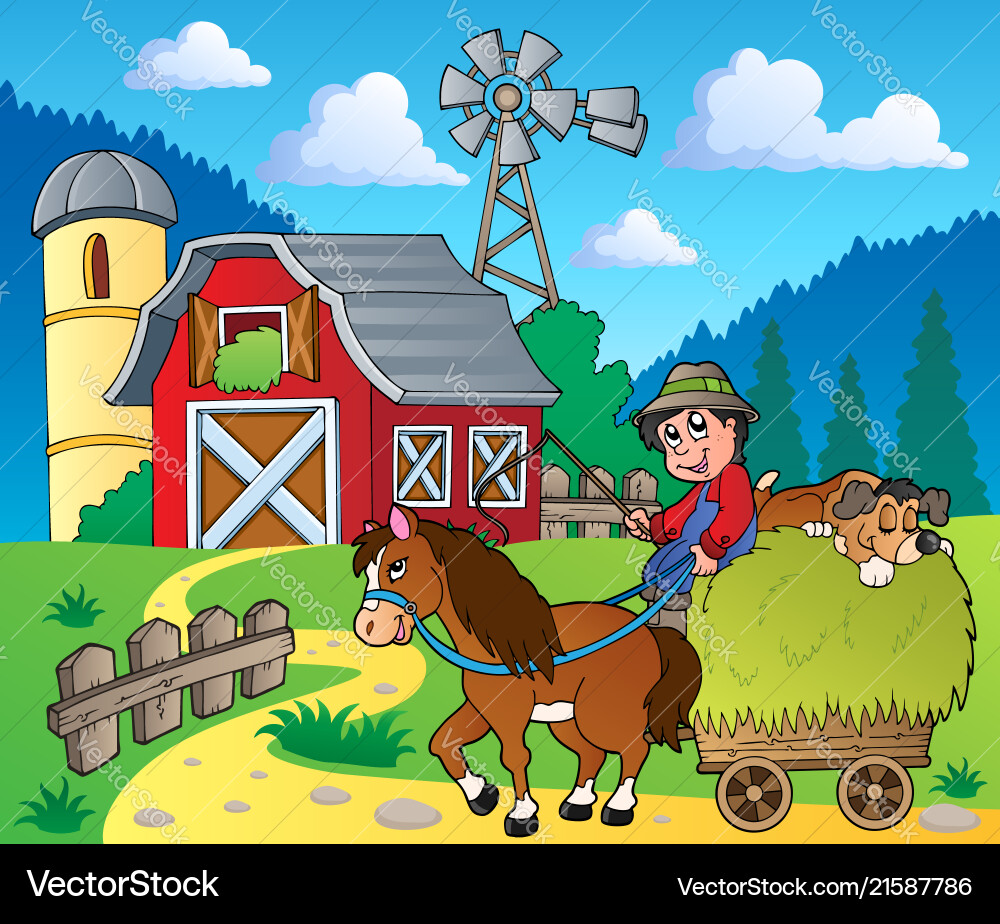 Farm theme image 6 Royalty Free Vector Image - VectorStock