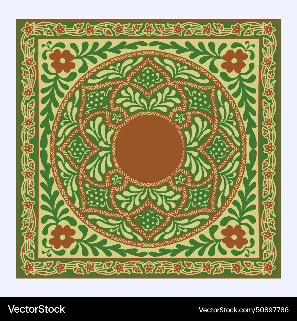 Islamic frame traditional persian style Royalty Free Vector
