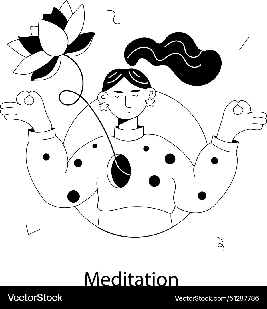 Meditation Royalty Free Vector Image - VectorStock