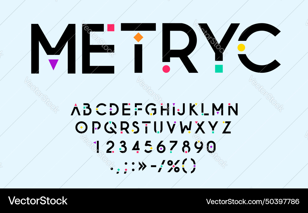 Modern logo font creative bold letters typeface Vector Image