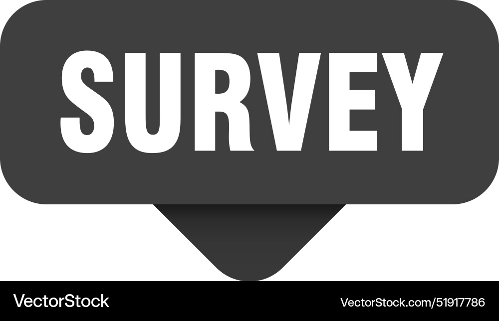 Survey sticker sign on transparent Royalty Free Vector Image