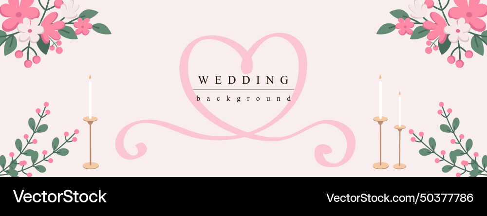 Wedding horizontal web banner Royalty Free Vector Image