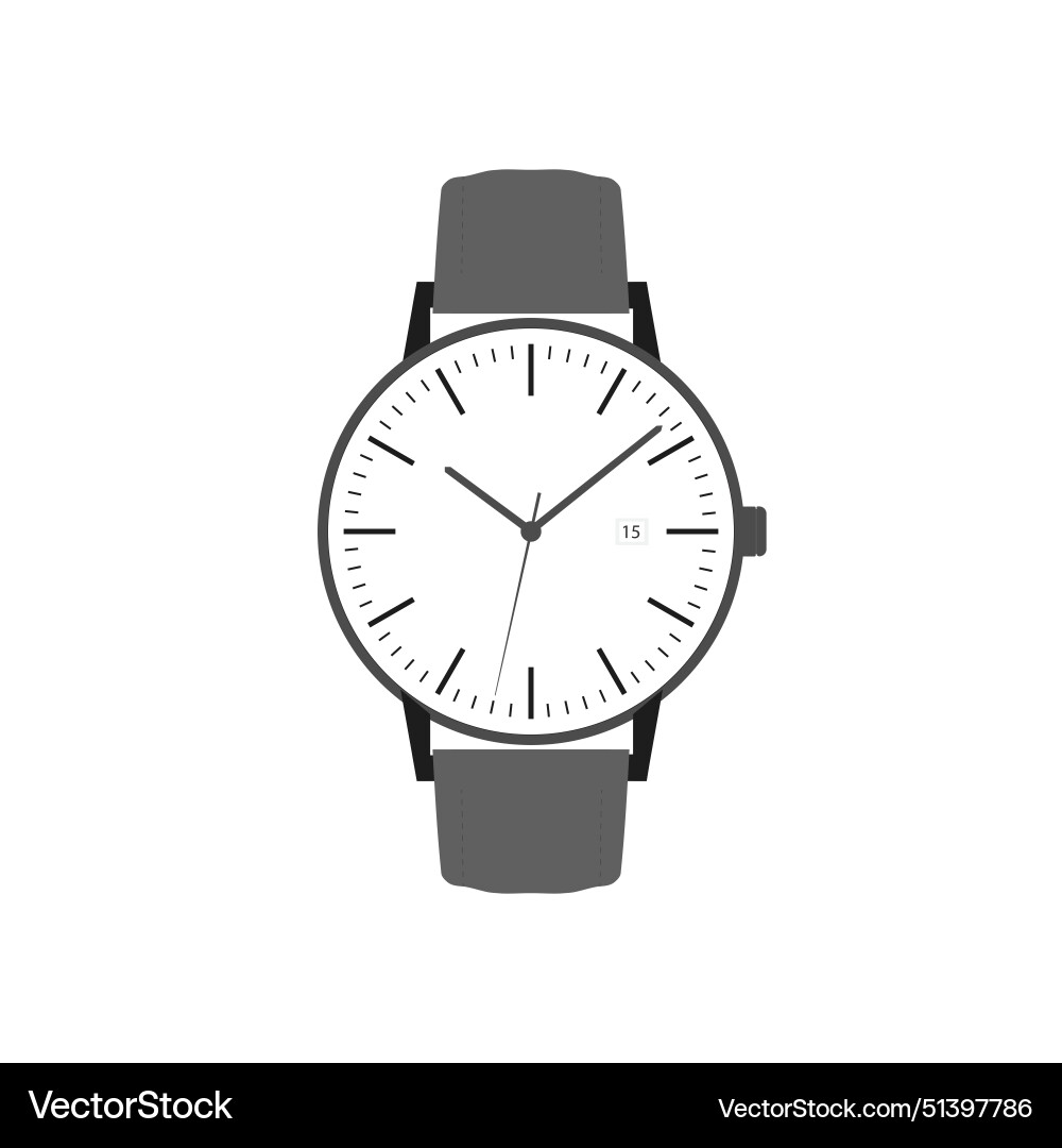 Wrist watch for men isolated on white background Vector Image