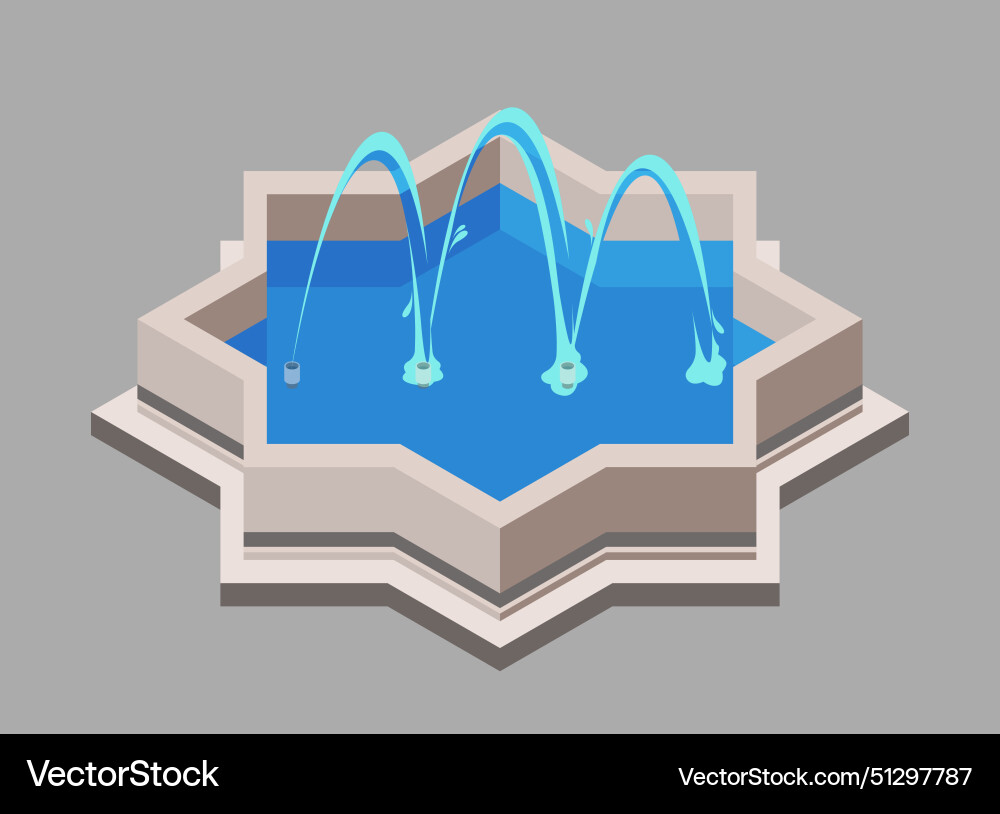 A stylized water fountain Royalty Free Vector Image