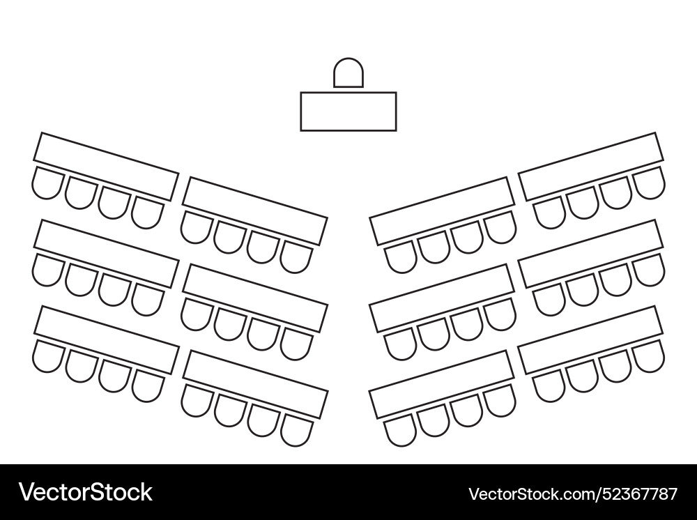 Auditorium seatings plan classroom seats Vector Image