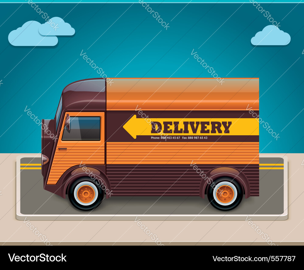 Delivery van Royalty Free Vector Image - VectorStock