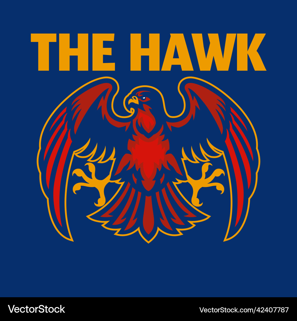 Hawk sport logo style mascot Royalty Free Vector Image