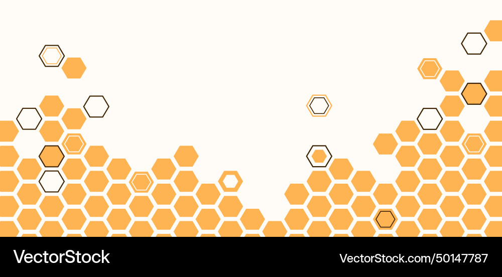 Honeycomb Bee Banner Royalty Free Vector Image