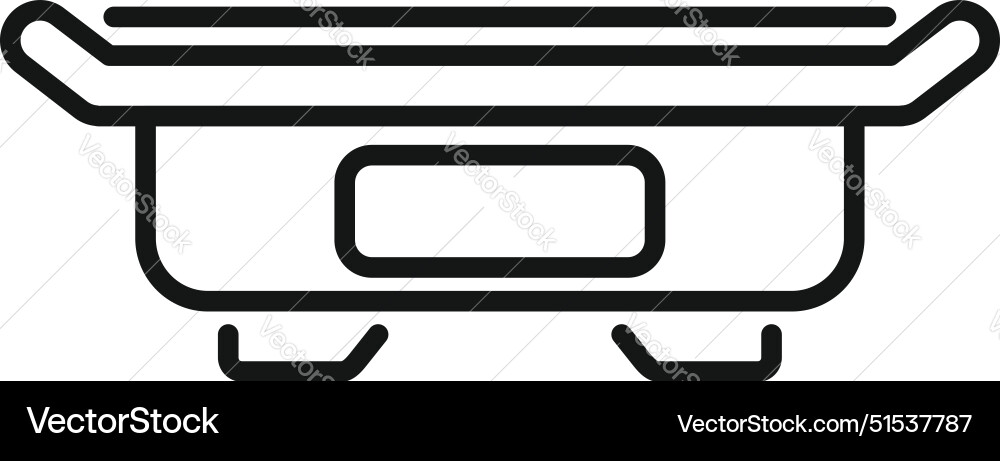 Line icon of a bathtub Royalty Free Vector Image