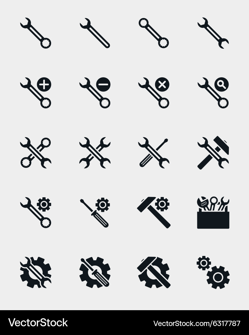 Repair icons Royalty Free Vector Image - VectorStock