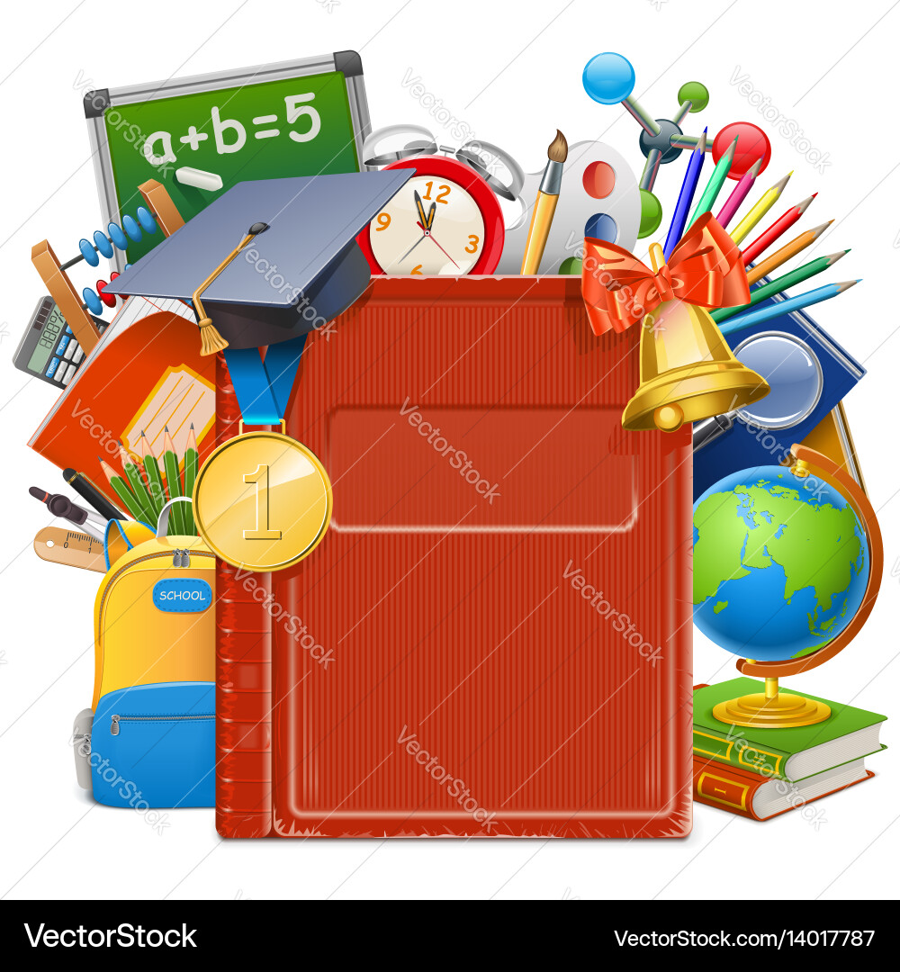 School book Royalty Free Vector Image - VectorStock